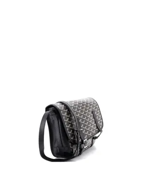 Goyard Mm Belvedere Messenger Bag Coated Canvas - Black