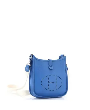 Hermès Tpm Evelyne Bag Gen Iii Clemence - Blue