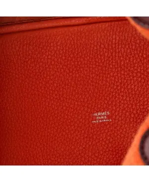 Hermès Mm Eclat Picotin Lock Bag Clemence - Orange