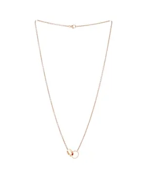 CARTIER Love Interlocking Necklace 18k Rose Gold, 18.5