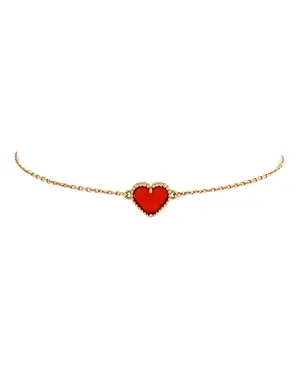 VAN CLEEF & ARPELS Sweet Alhambra Heart Bracelet - Pink