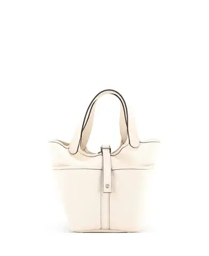 Hermès Pm Cargo Picotin Lock Bag Canvas And Swift - Neutral