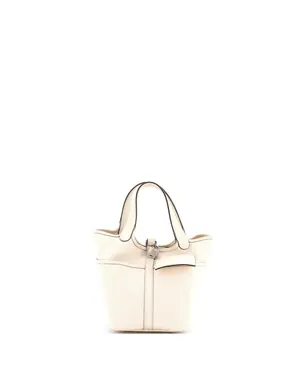 Hermès Pm Cargo Picotin Lock Bag Canvas And Swift