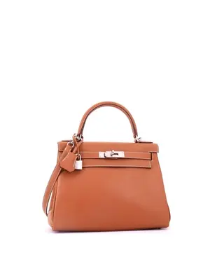 Hermès Kelly 28 Handbag With Palladium Hardware - Gold