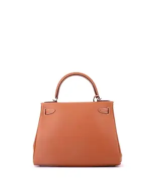 Hermès Kelly 28 Handbag With Palladium Hardware - Gold