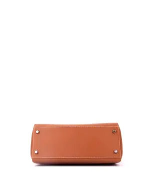 Hermès Kelly 28 Handbag With Palladium Hardware - Gold