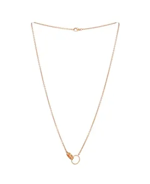 CARTIER Love Interlocking 18k Rose Gold Necklace
