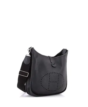 Hermès Pm Evelyne Bag Gen Iii Clemence - Black