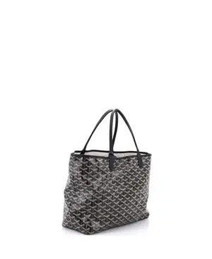 Goyard Saint Louis Pm Tote Printed Coated Canvas - Black