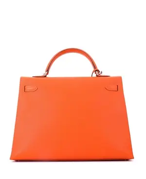 Hermès Kelly 35 Handbag With Palladium Hardware - Feu