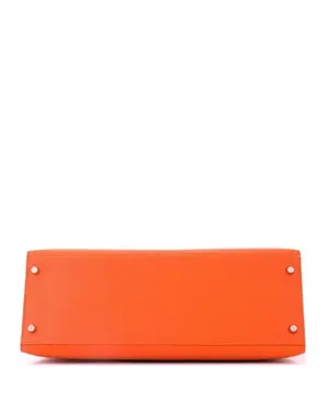 Hermès Kelly 35 Handbag With Palladium Hardware - Feu