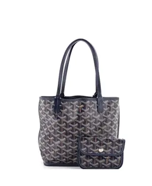 Goyard Mini Anjou Reversible Coated Canvas Tote - Blue