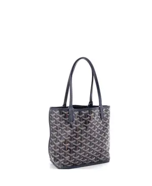 Goyard Mini Anjou Reversible Coated Canvas Tote - Blue