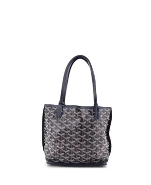 Goyard Mini Anjou Reversible Coated Canvas Tote - Blue