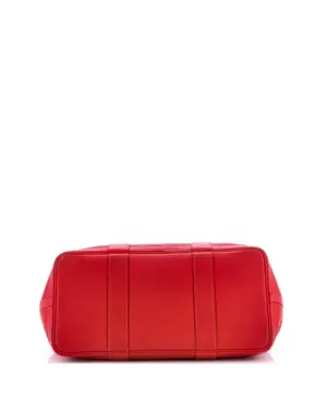 Hermès 36 Garden Party Tote Leather With Printed Interior - Red