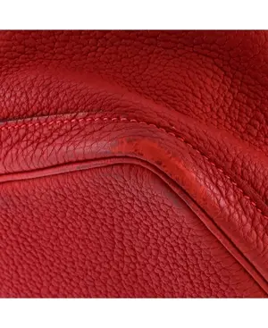 Hermès 36 Garden Party Tote Leather With Printed Interior - Red