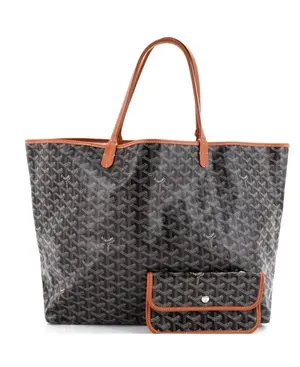 Goyard Gm Saint Louis Tote Coated Canvas - Black