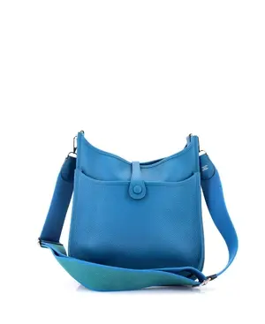 Hermès Evelyne Pm Bag Gen Iii Clemence - Blue