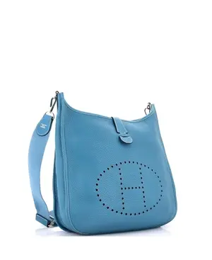 Hermès Gm Evelyne Bag Gen Iii Clemence - Blue