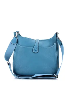 Hermès Gm Evelyne Bag Gen Iii Clemence - Blue