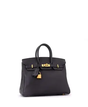 Hermès Birkin 25 Handbag With Gold Hardware - Graphite