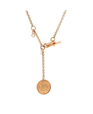 Hermès Small Ex-libris Pendant Necklace - Pink