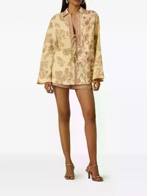 Hemant & Nandita Dani Drop Shoulder Tunic - Neutrals