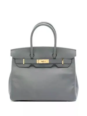 Hermès 2021 30 Birkin Double-Handle Tote Bag Grey