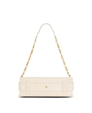 Balmain Anthem Lambskin And Enamel Clutch