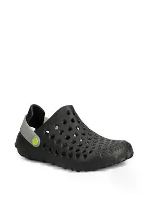Columbia Perforated Strap Mules - Black