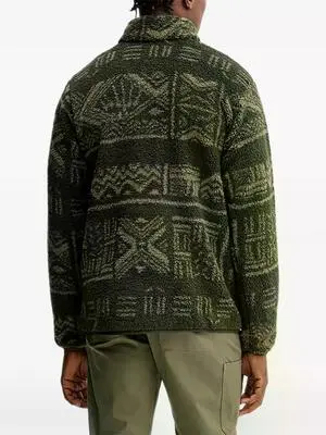 Columbia Patterned Zip-up Sweatshirt - Green
