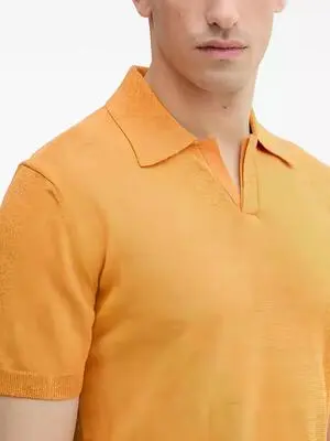 BENETTON Short Sleeve Polo Shirt - Orange