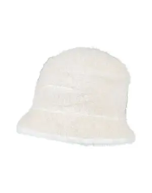 Jacquemus JACQUEMUS Knitted Velour Hat Ivory
