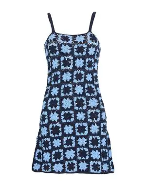 CROCHÈ Mini Dress - Blue