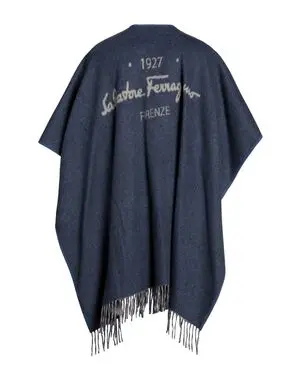 FERRAGAMO Cape In Cashmere, Wool And Calfskin