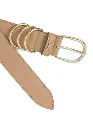 Patrizia Pepe Leather Belt With Triple-ring Detail