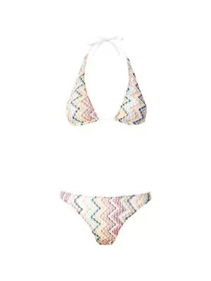 Missoni Printed Raschel Knit Bikini - Neutrals
