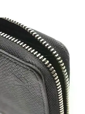LOUIS VUITTON 2021 Ardoise Textured Leather Coin Purse - Black