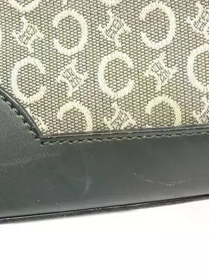 Celine 2000s Macadam Shoulder Bag - Green