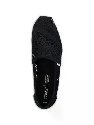 Toms Crochet Espadrilles - Black