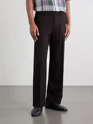 KAPTAIN SUNSHINE Straight-leg Wool-poplin Trousers