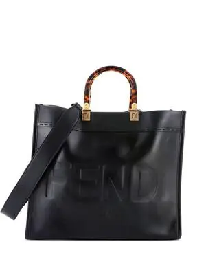 Fendi Sunshine Shopper Medium Tote Bag - Black