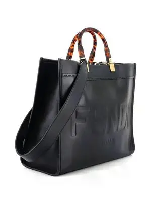 Fendi Sunshine Shopper Medium Tote Bag - Black
