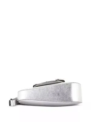 Gucci Horsebit 1955 Asymmetric Leather Shoulder Bag - Metallic