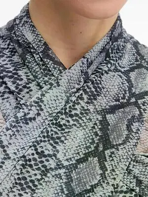 Bardot Snake-print Bodysuit