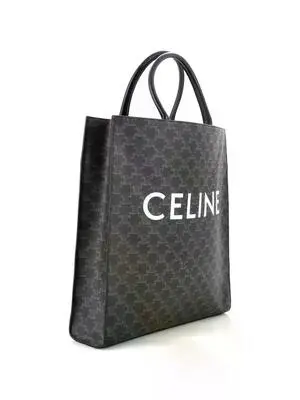 Celine Vertical Cabas Triomphe Coated Canvas Large Tote Bag