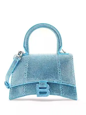 Balenciaga Hourglass Xs Top Handle Crossbody Bag - Blue