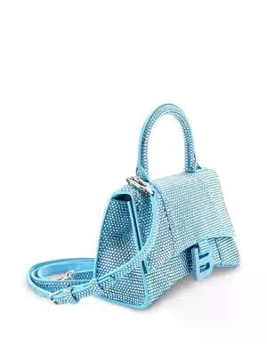 Balenciaga Hourglass Xs Top Handle Crossbody Bag - Blue