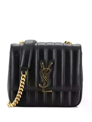 Saint Laurent Vicky Vertical Quilted Leather Medium Crossbody Bag