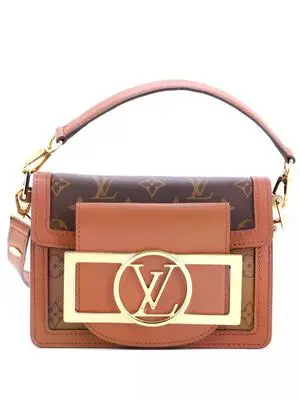LOUIS VUITTON Dauphine Lock Xl Shoulder Bag Reverse Monogram Canvas Mini Crossbody